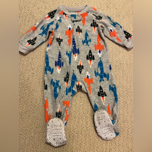 Carter's | One Pieces | 69m Rocket Ship Fleece Sleeper | Poshmark